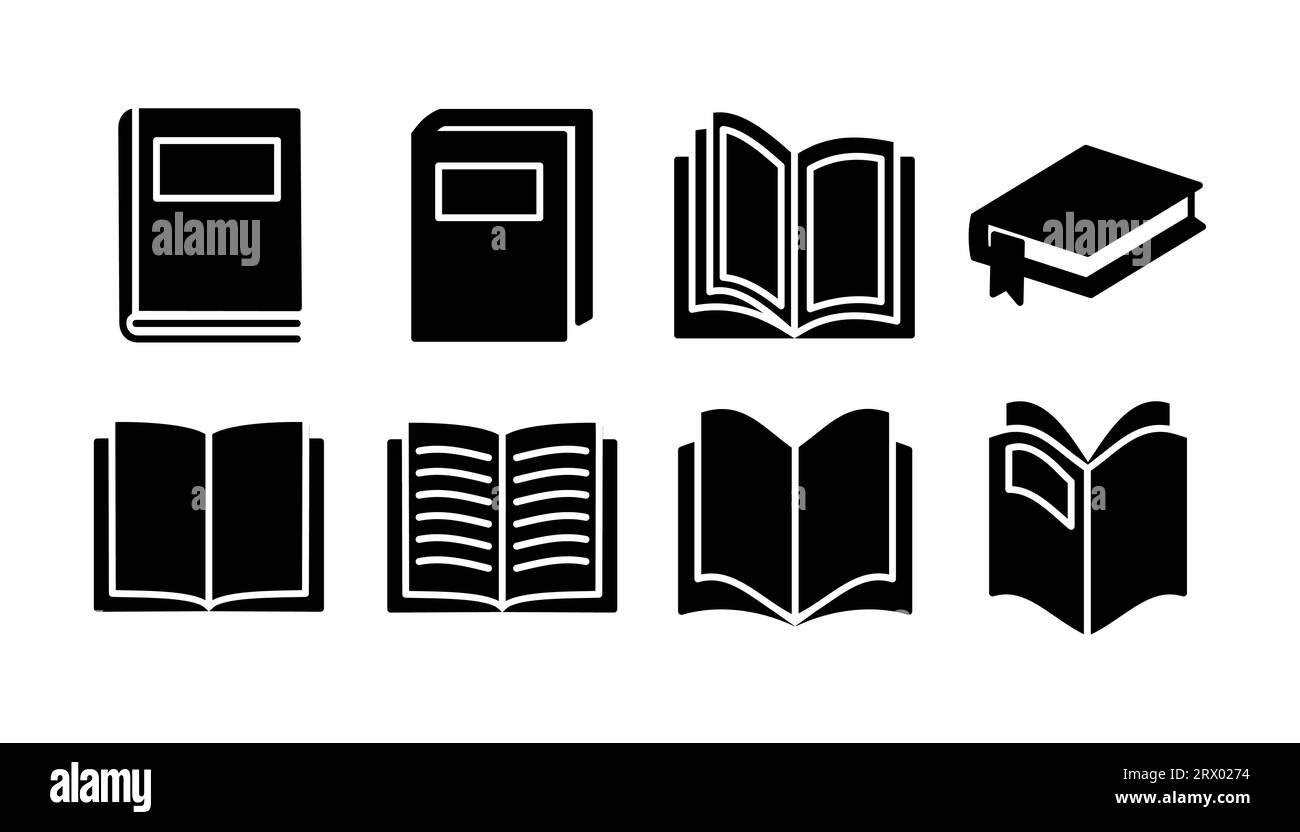 Book icon vector. Open book vector icon Stock Vector Image & Art - Alamy