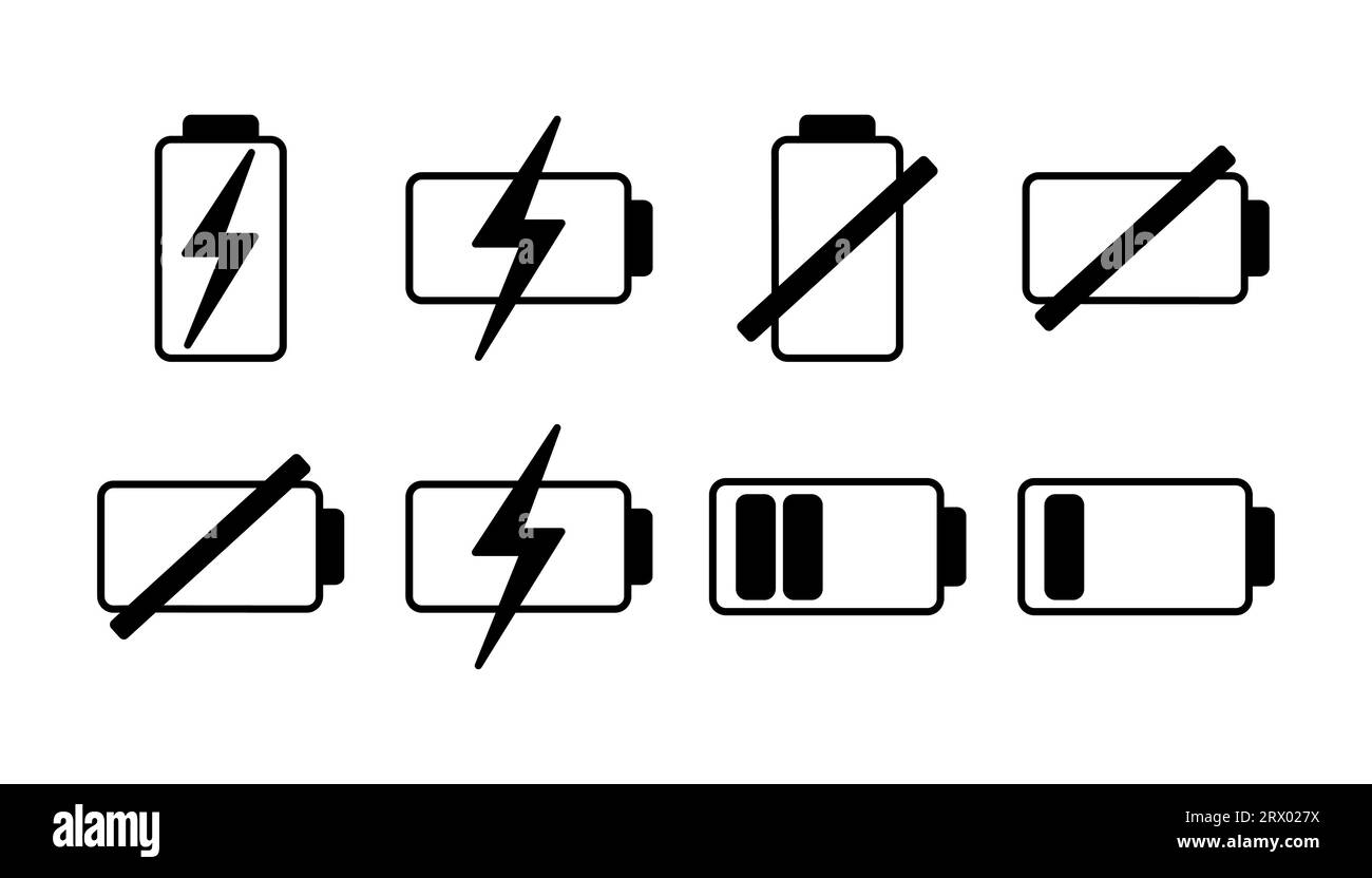 Battery icon vector. Battery charge indicator icon Stock Vector Image ...
