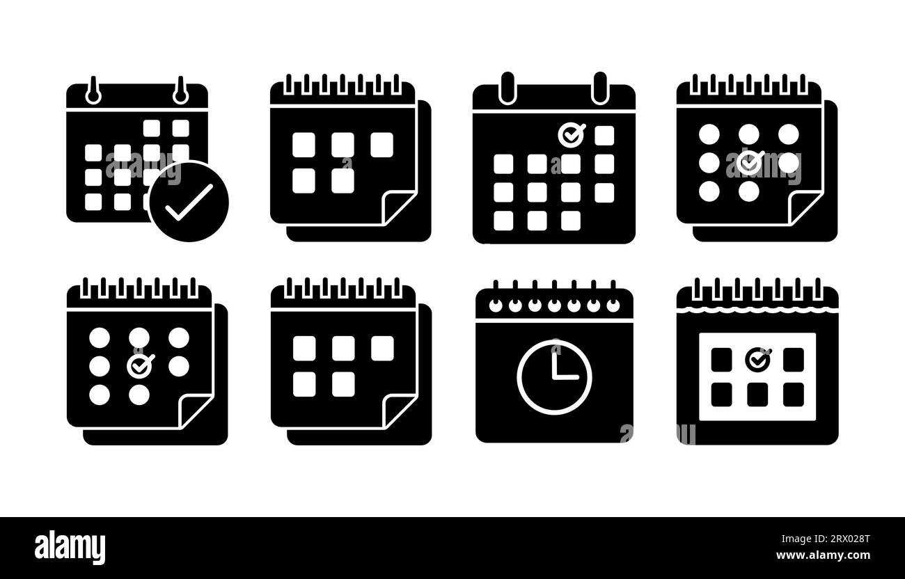 Vector calender hi-res stock photography and images - Alamy