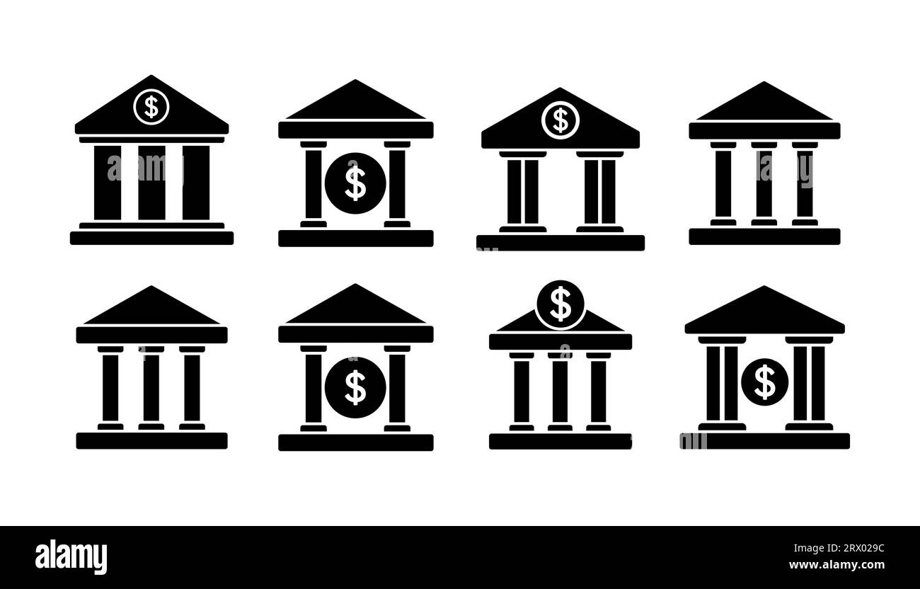 Bank building wallet money Stock Vector Images - Alamy