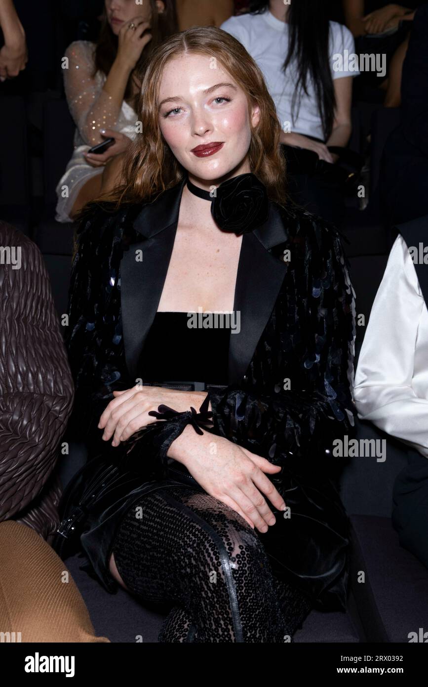 Milan, Italien. 21st Sep, 2023. Larsen Thompson attends EMPORIO ARMANI ...