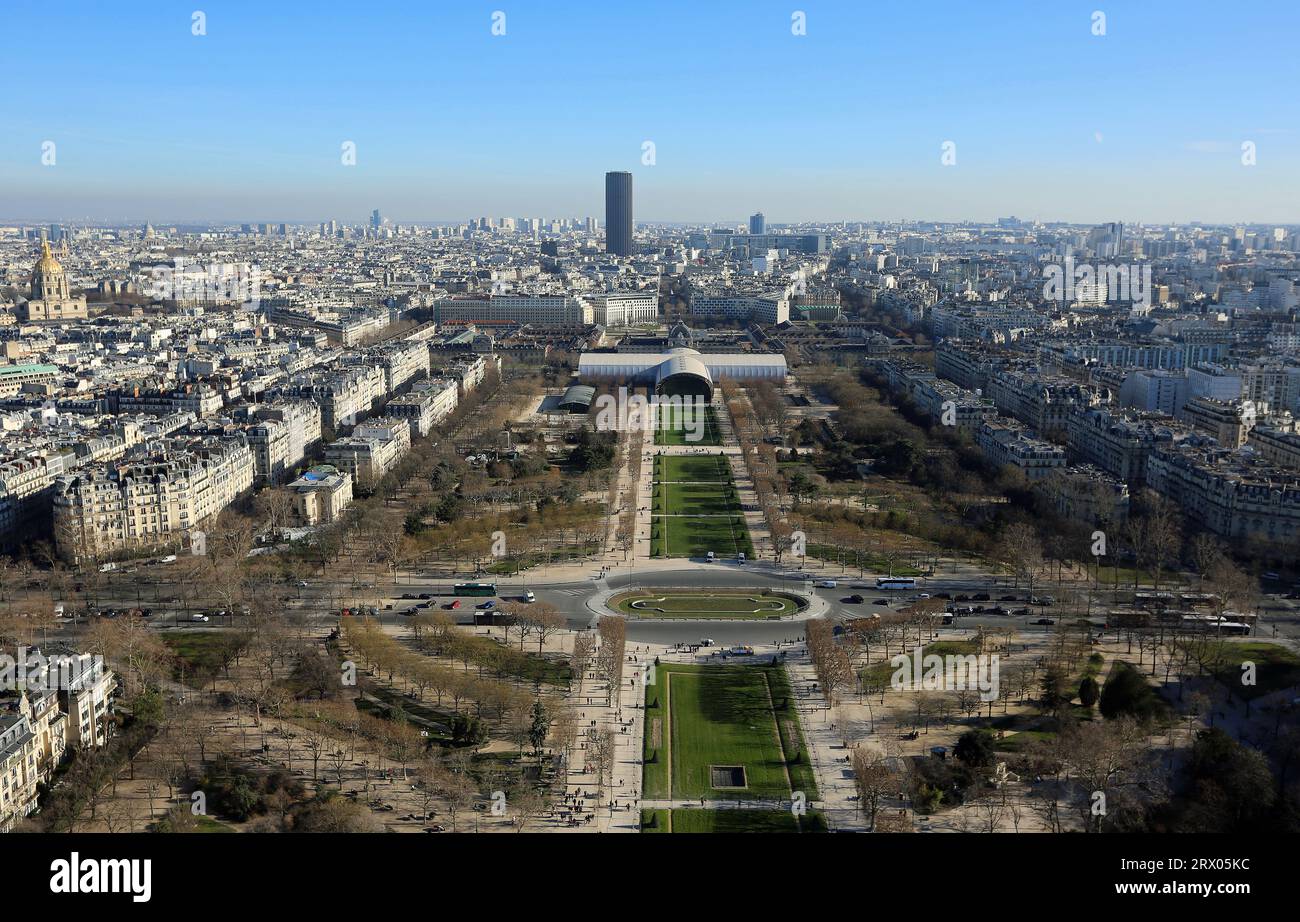 Champ de Mars - view from Eiffel Tower, Paris, France Stock Photo - Alamy