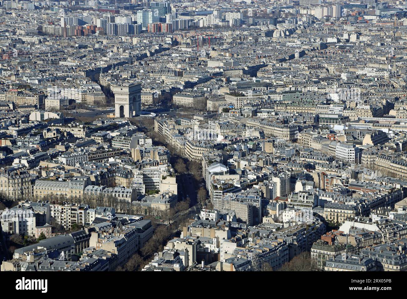Tour eiffel from arc de triomphe hi-res stock photography and images - Alamy