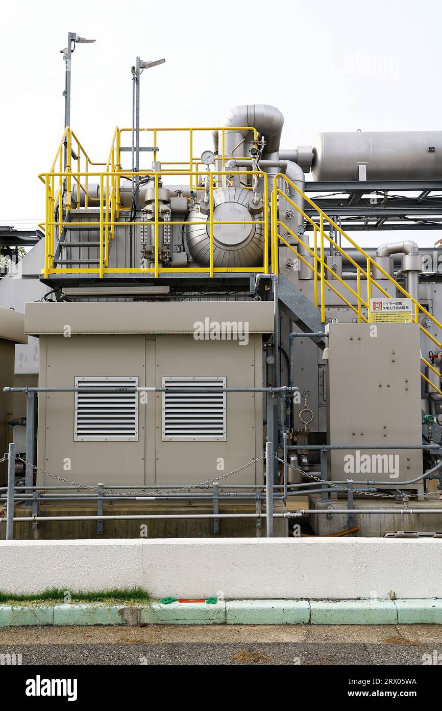 Kobe, Japan. 20th Sep, 2023. Facilities of the Hydrogen CGS Energy ...