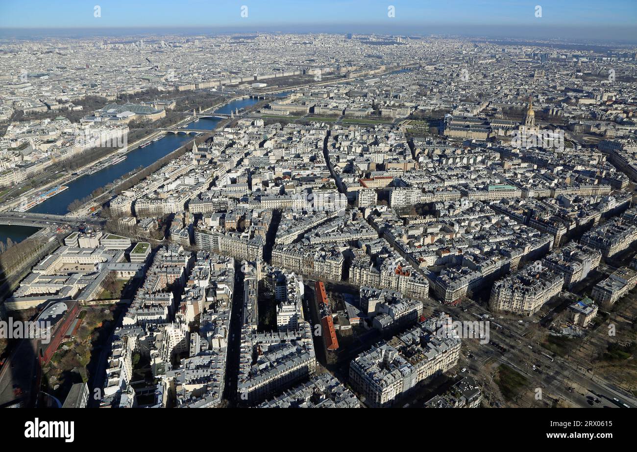 Central Paris - view from Eiffel Tower, Paris, France Stock Photo - Alamy
