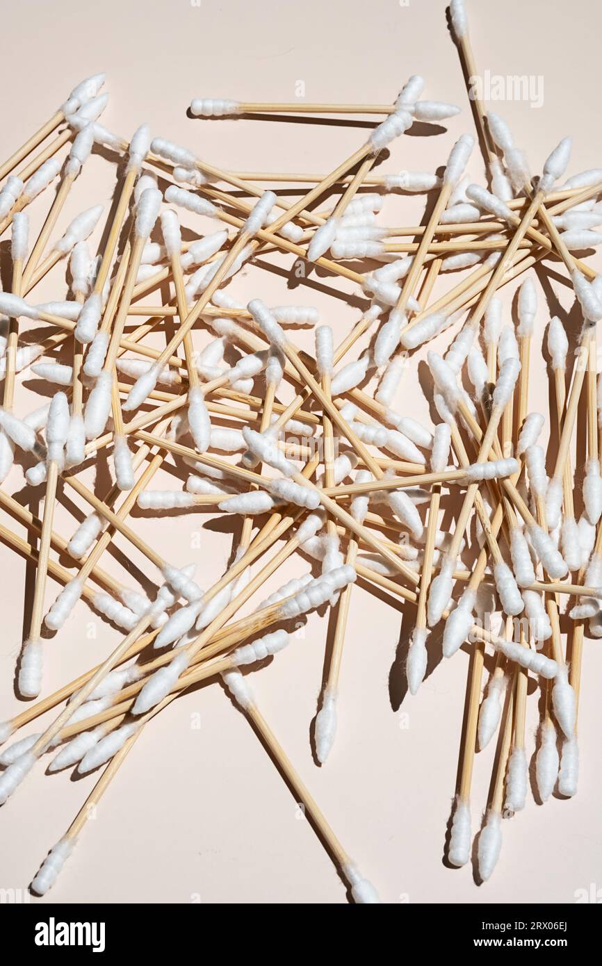 Zero waste ear sticks abstract background Stock Photo - Alamy