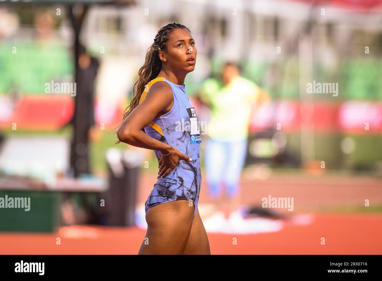 Eugene, United States. 17th Sep, 2023. Morgan Lake (GBR) prepares to ...