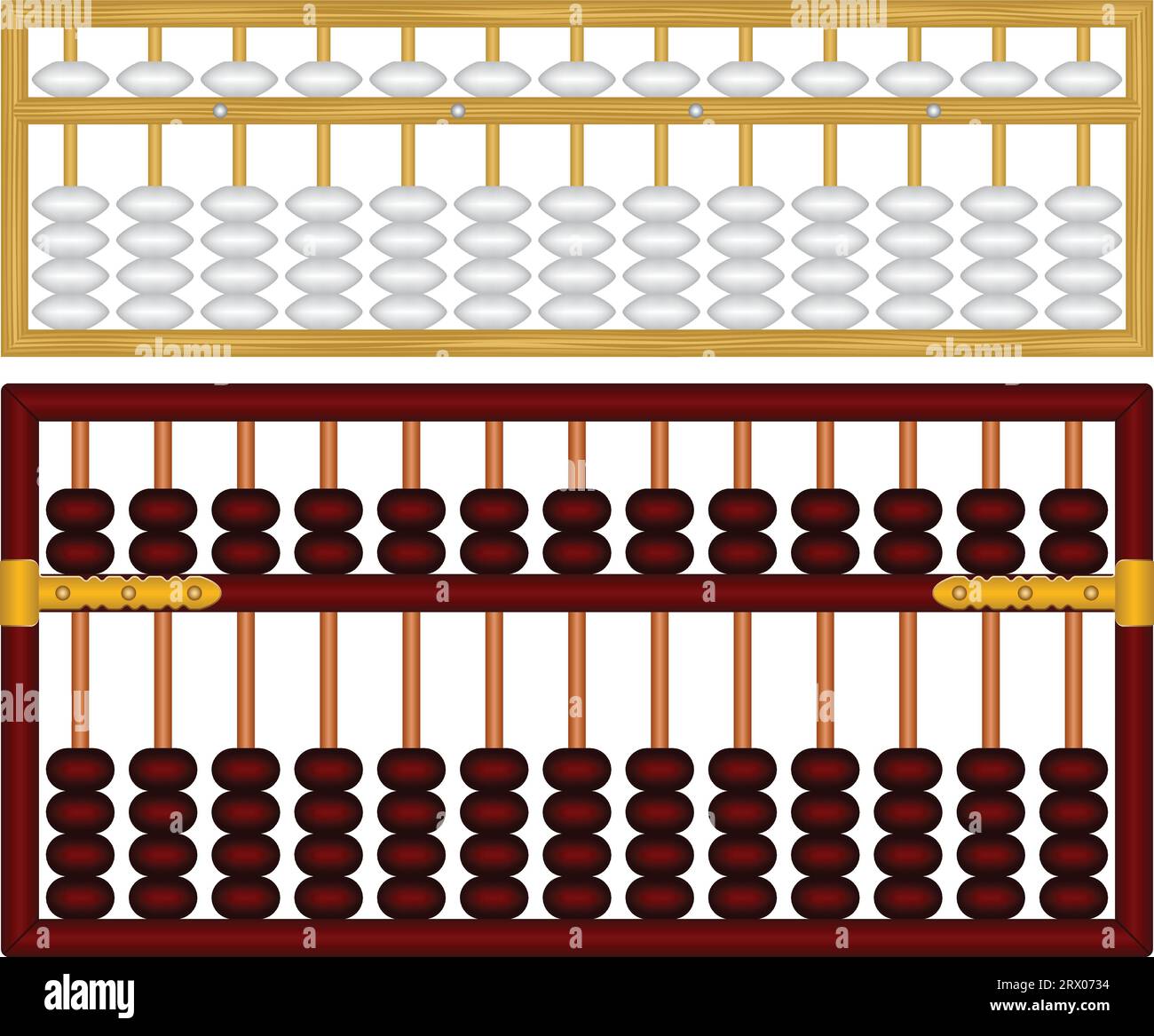 Layered Vector Illustration Of Chinese Abacus Stock Vector Image And Art