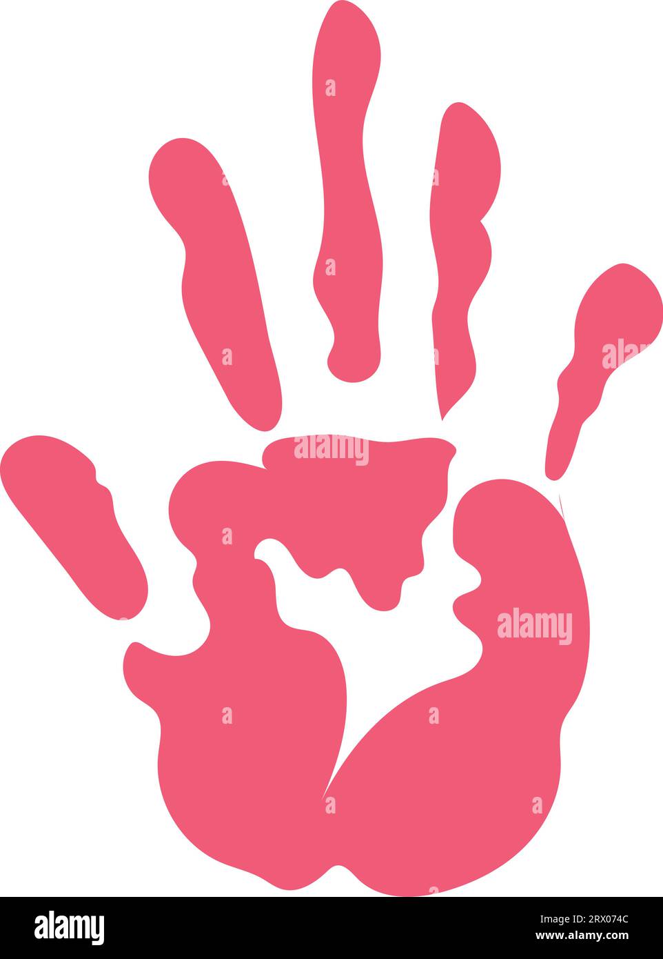 handprint paint color pink Stock Vector Image & Art - Alamy