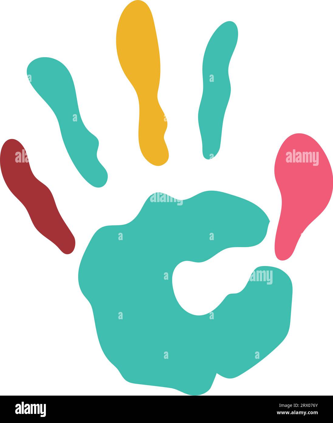 handprint paint color abstract Stock Vector Image & Art - Alamy
