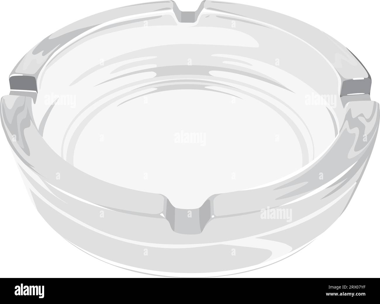 Vecor illustration of isolated Ashtray with white background Stock ...