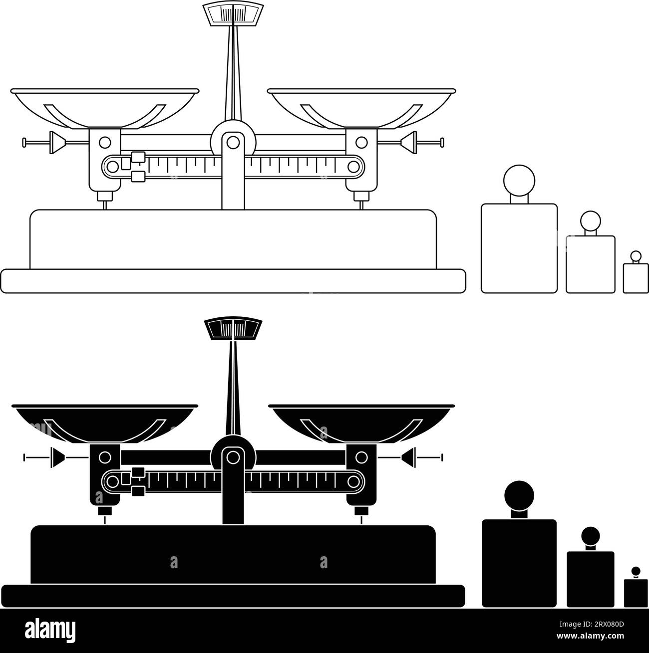 Layered editable vector illustration outline of balance Stock Vector ...
