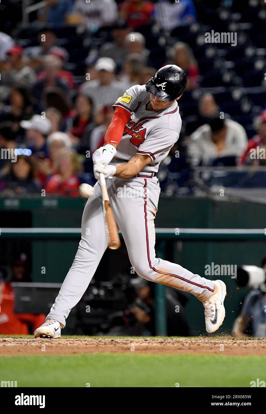 WASHINGTON, DC - SEPTEMBER 21: Atlanta Braves first baseman Matt Olsen ...