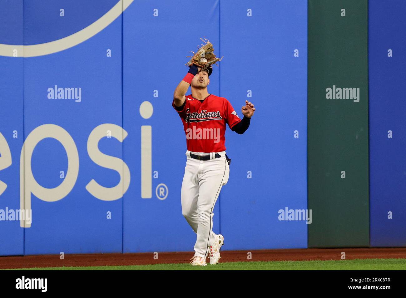 CLEVELAND, OH - SEPTEMBER 21: Cleveland Guardians left fielder Steven ...