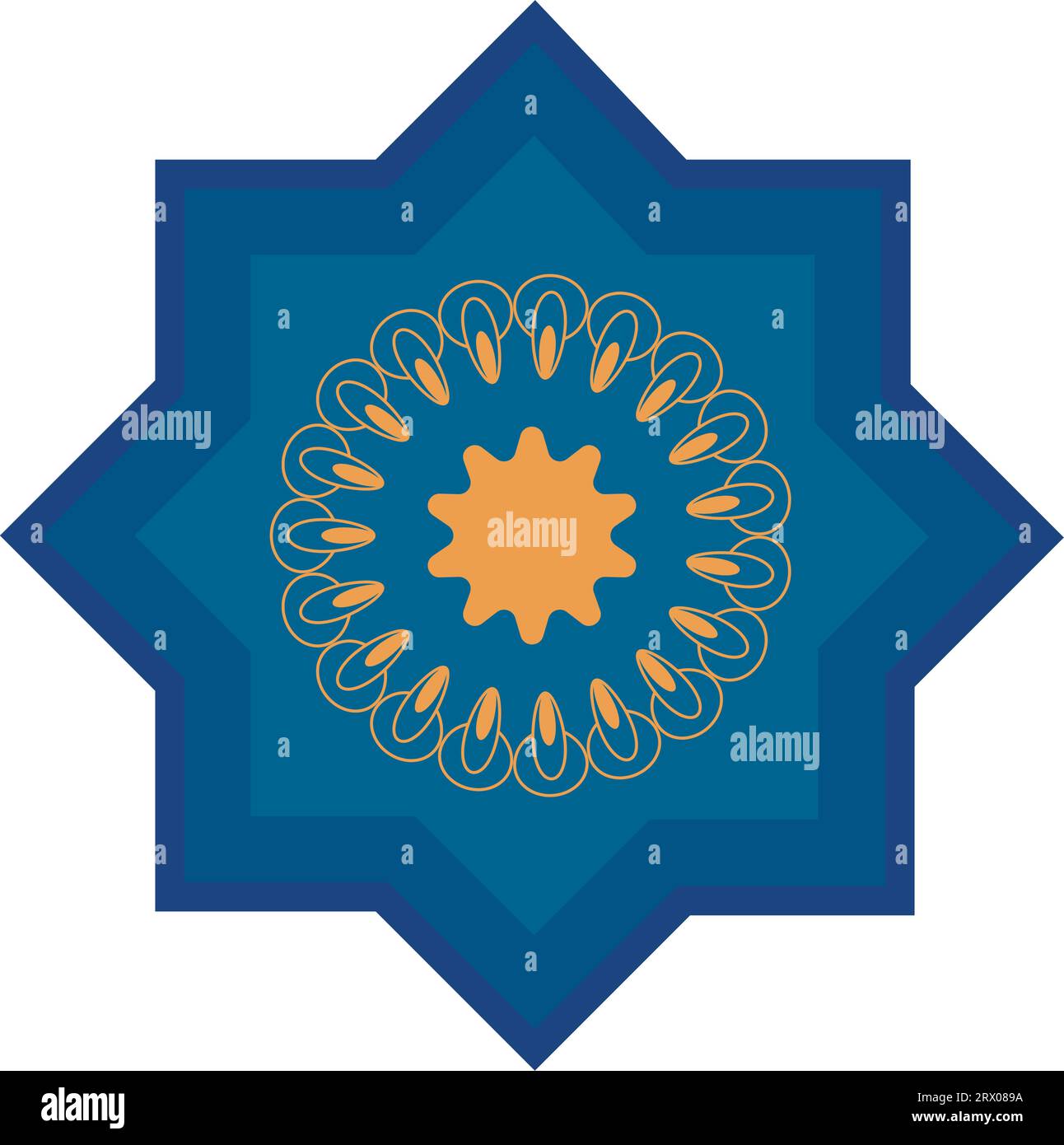 islamic star blue design Stock Vector Image & Art - Alamy