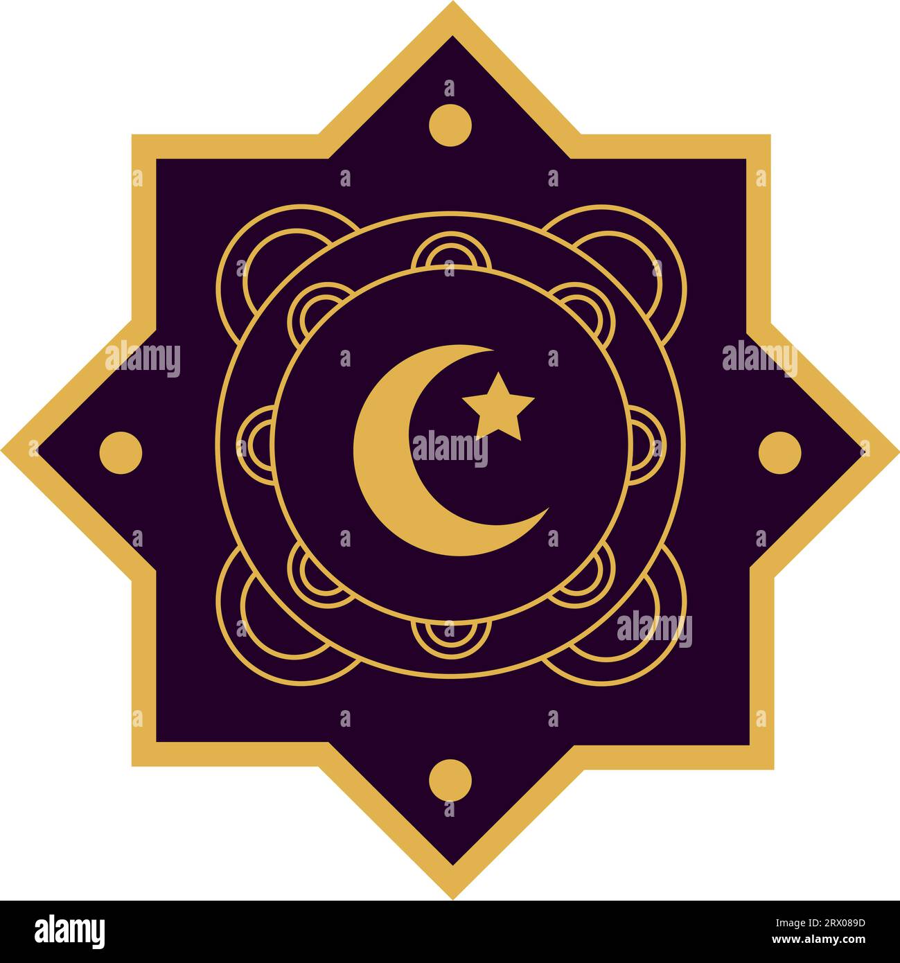 islamic star and moon design Stock Vector Image & Art - Alamy