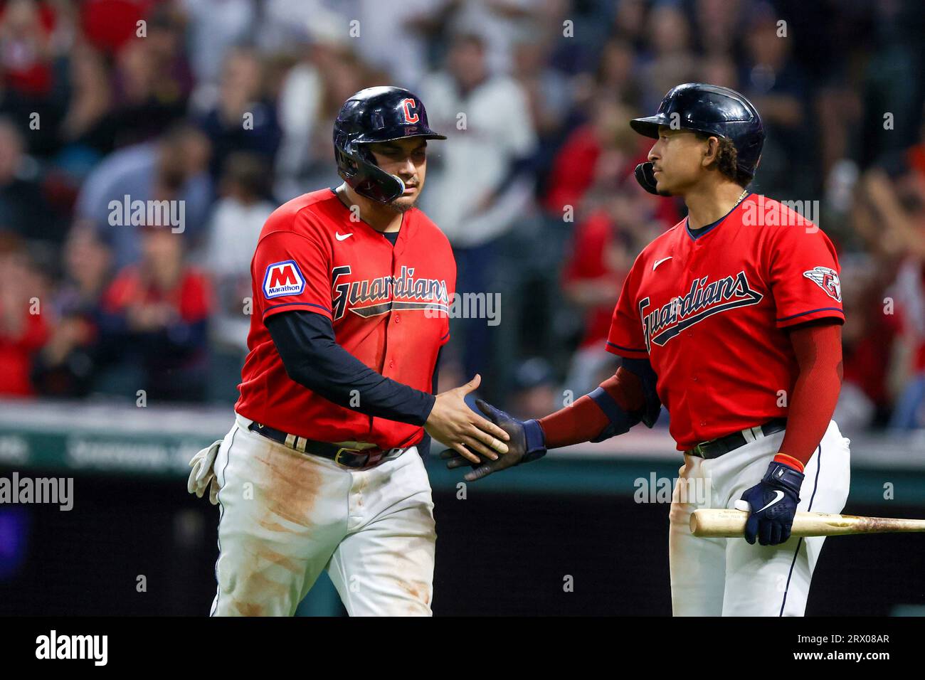CLEVELAND, OH - SEPTEMBER 21: Cleveland Guardians first baseman Josh ...