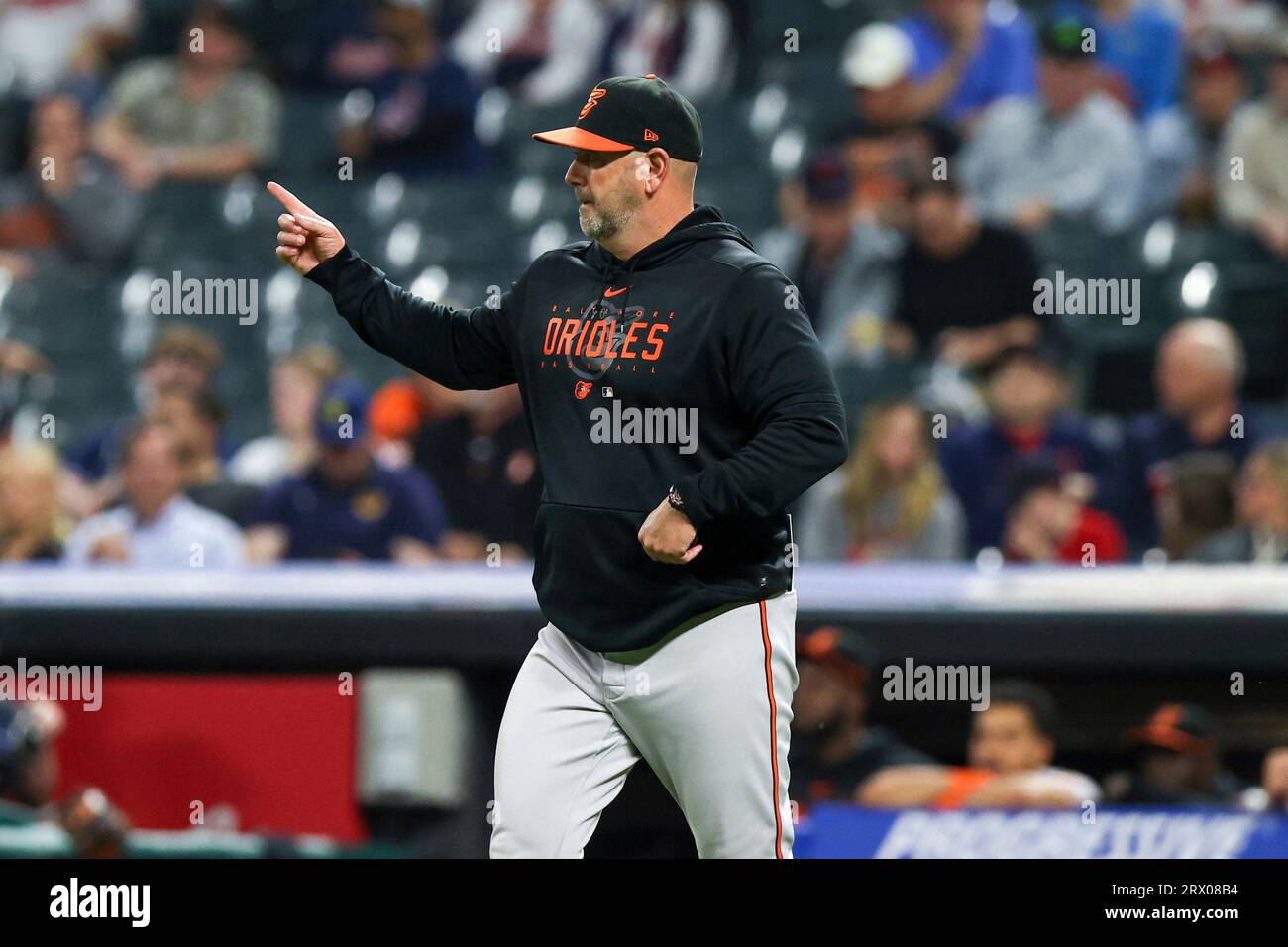 CLEVELAND, OH - SEPTEMBER 21: Baltimore Orioles manager Brandon Hyde ...