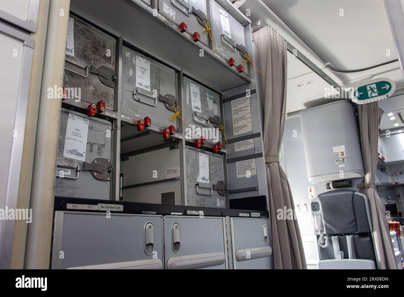 Containers with equipment for preparing food for passengers on an ...