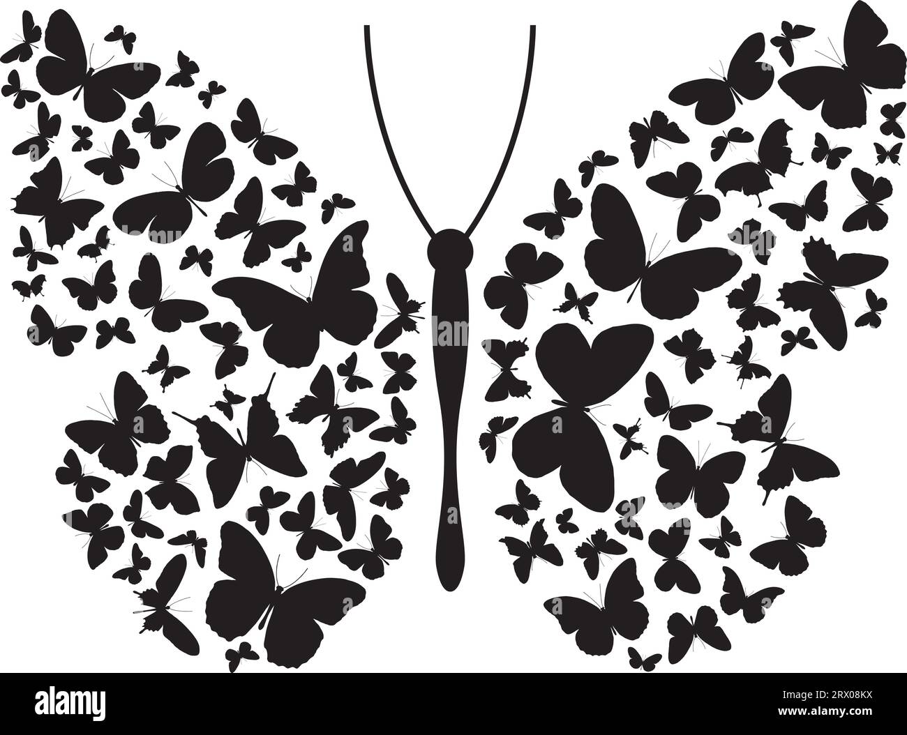 Layered vector illustration of Butterfly Stock Vector Image & Art - Alamy