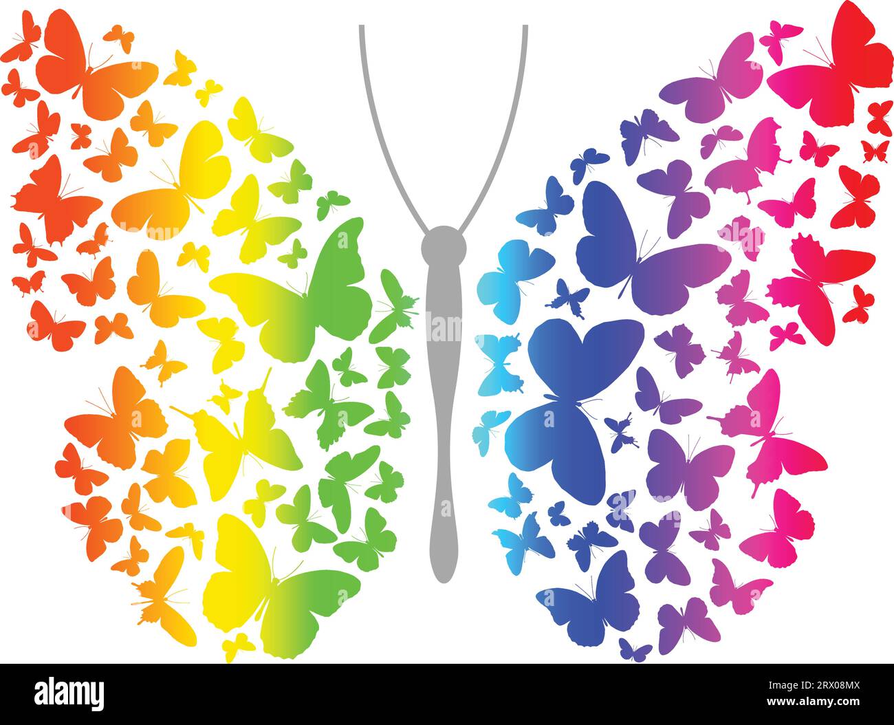 Layered vector illustration of Butterfly Stock Vector Image & Art - Alamy