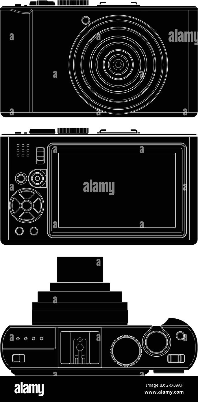 Camera silhouette Black and White Stock Photos & Images - Alamy