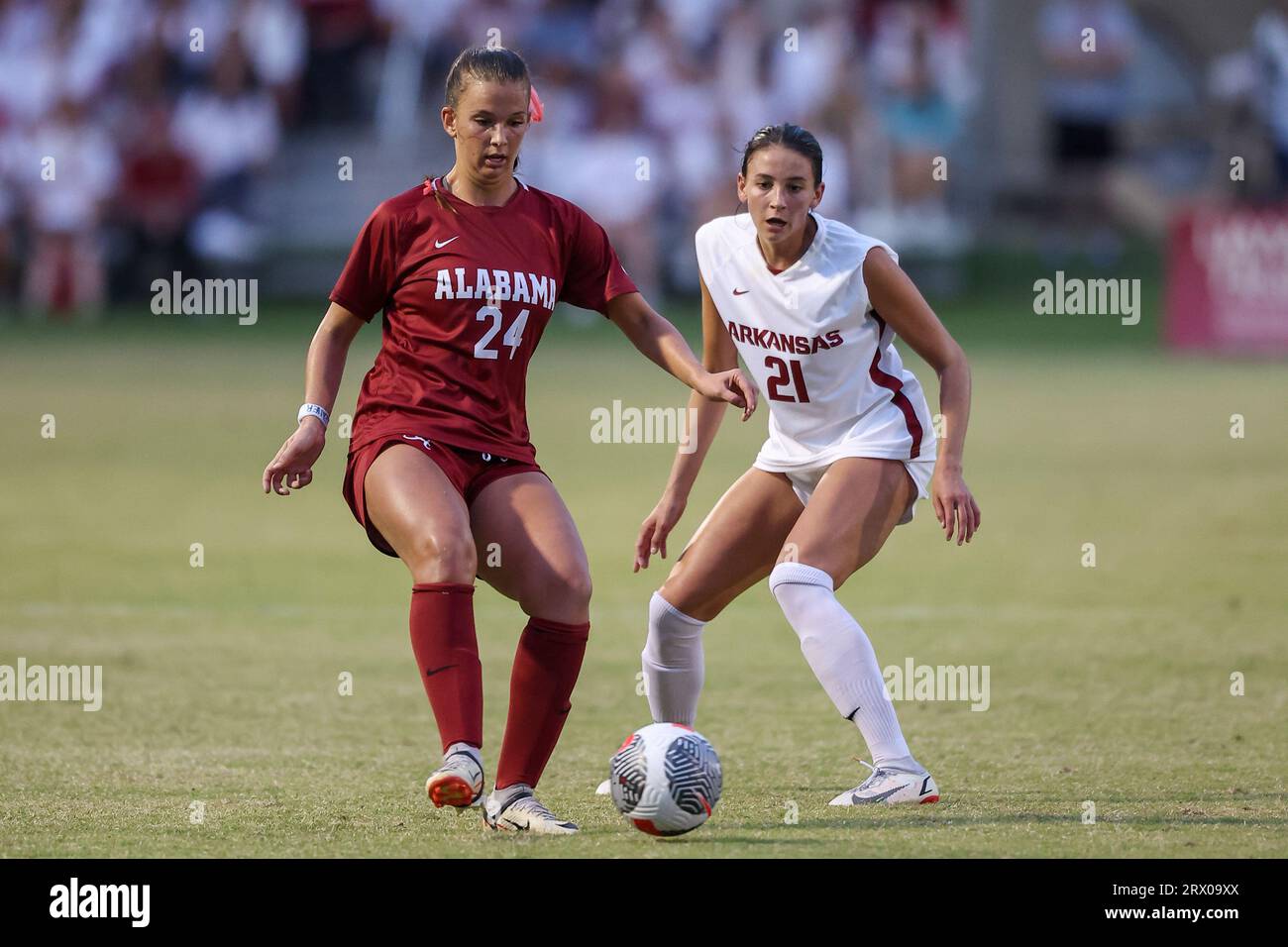 September 21, 2023: Alabama midfielder Sydney Japic #24 accepts a pass ...