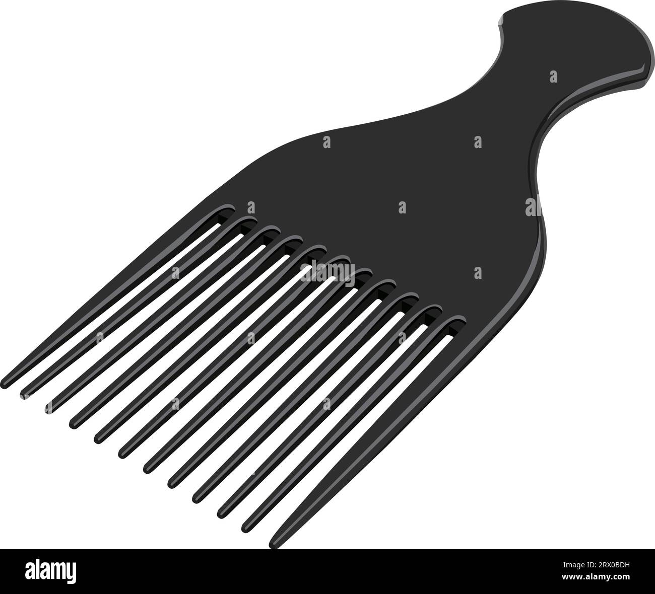 Black plastic comb pattern Stock Vector Images - Alamy