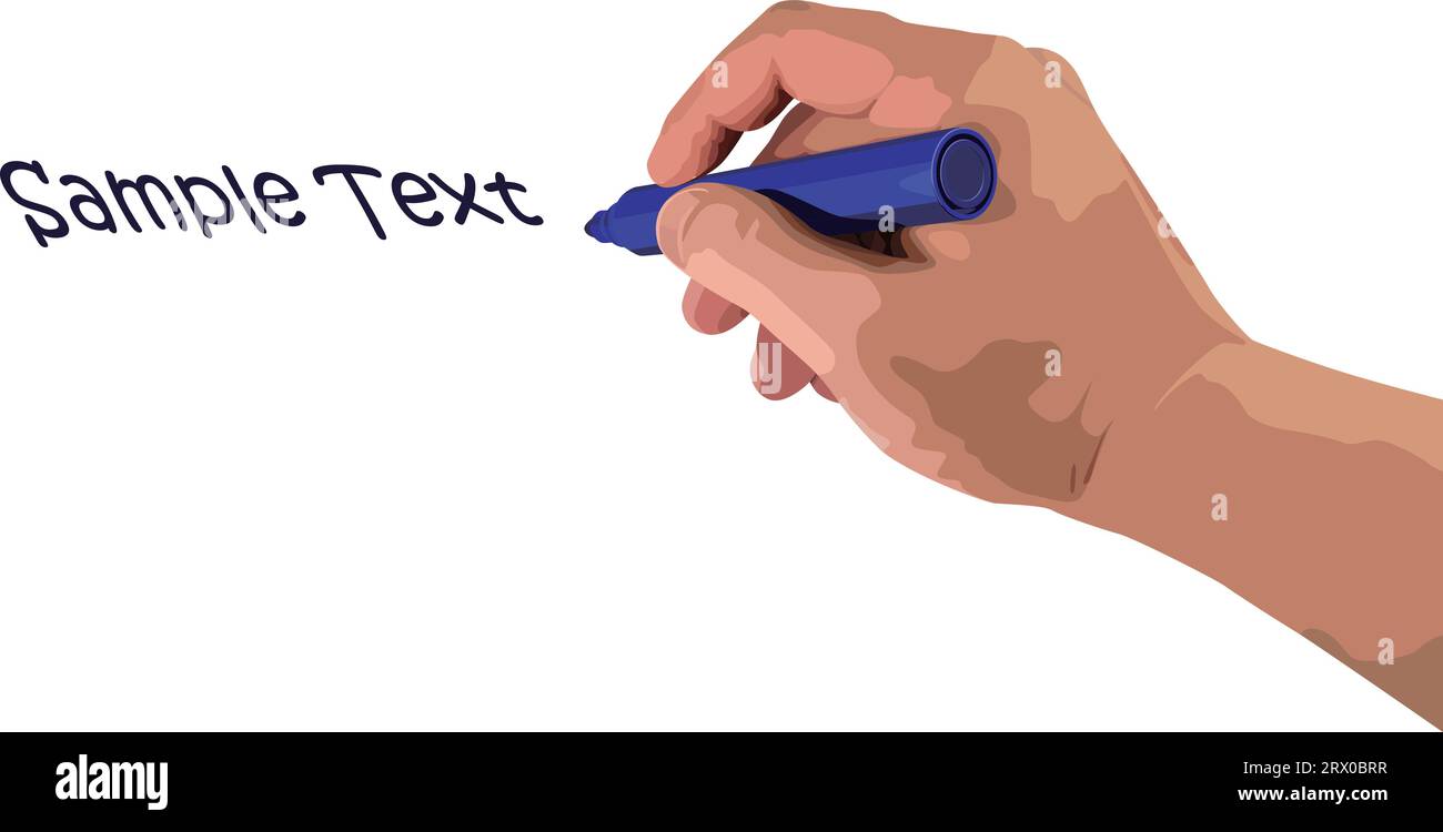 Vector illustration of Hand and Pen Stock Vector Image & Art - Alamy