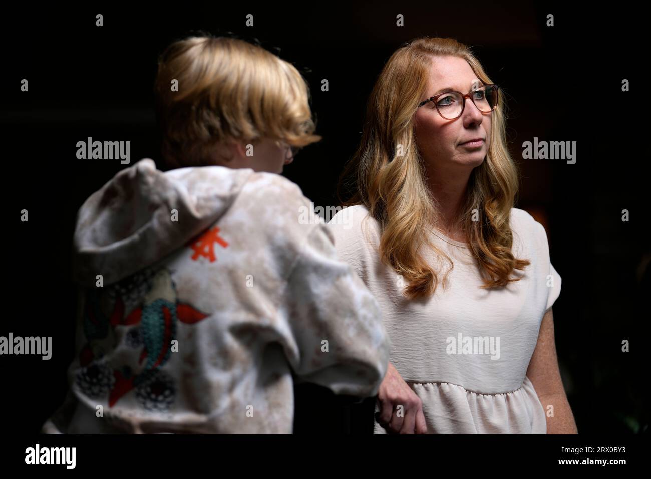 Becky Hormuth poses for a photo with her son Wednesday, Sept. 20, 2023 ...