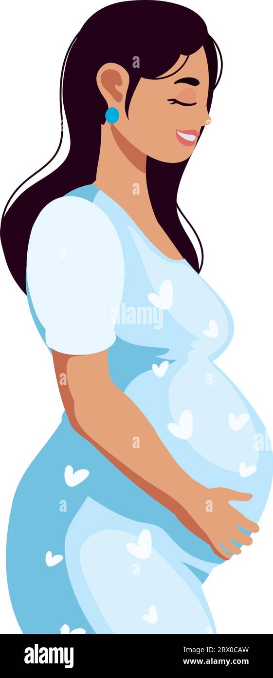 months pregnant character Stock Vector Image & Art - Alamy