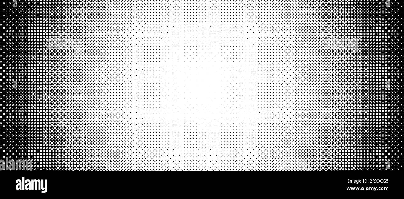 Pixelated radial gradient texture. Black and white bitmap dither ...