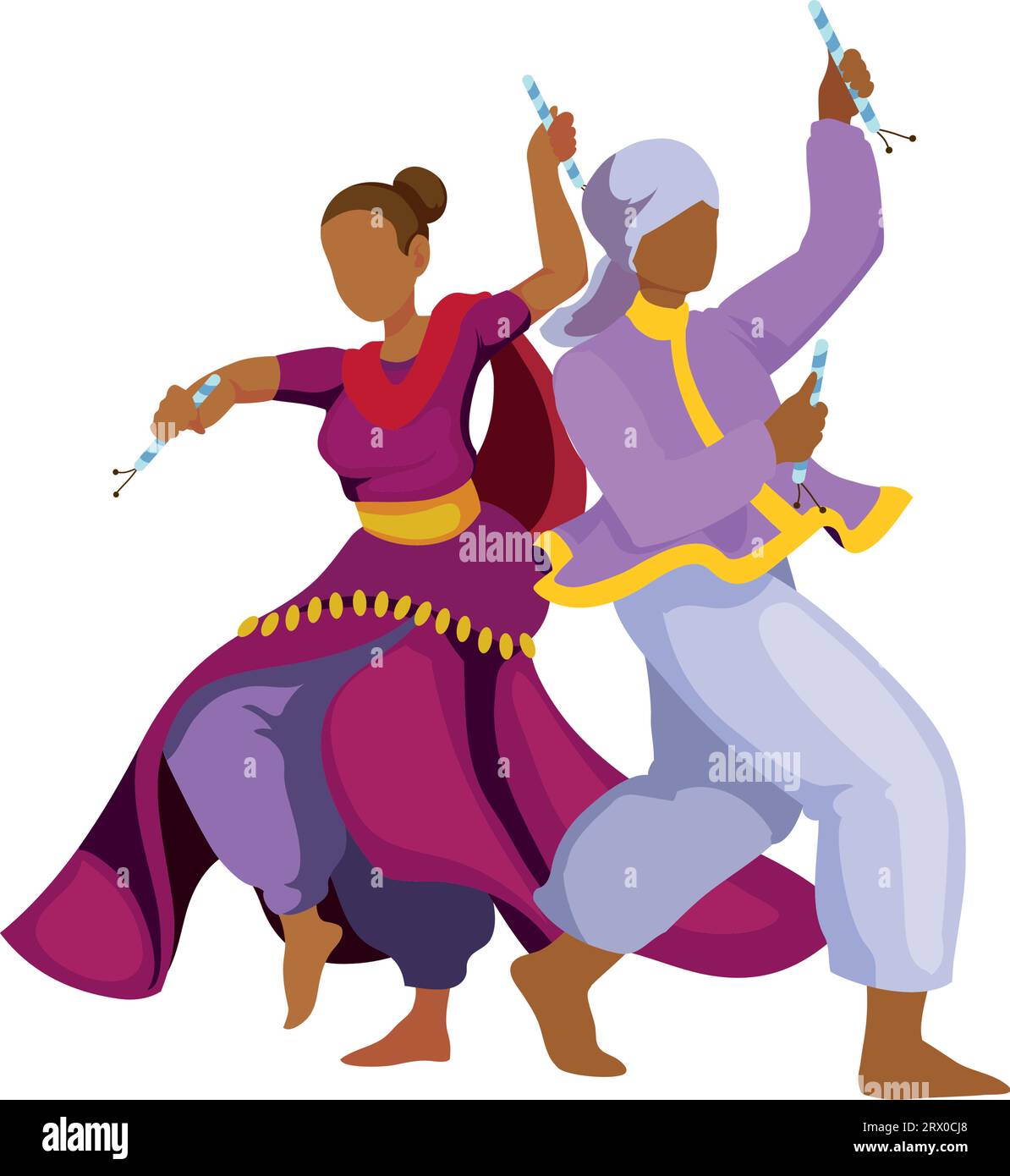Dandiya dancers Cut Out Stock Images & Pictures - Alamy