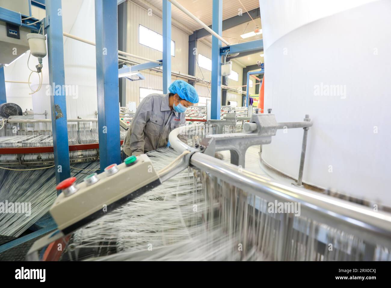 Luannan County, China - August 10, 2023: Workers are working hard on ...