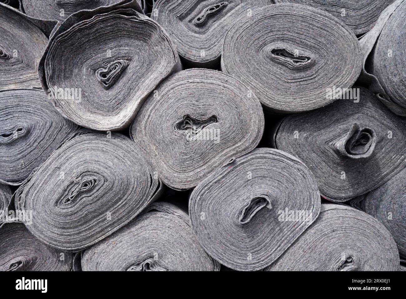 Stacking of raw materials for cotton quilt production in the greenhouse ...