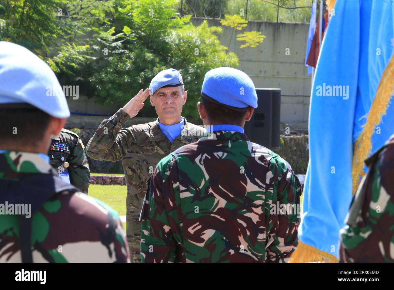 Naqoura, Lebanon. 21st Sep, 2023. Chief of the United Nations Interim Force In Lebanon (UNIFIL ...