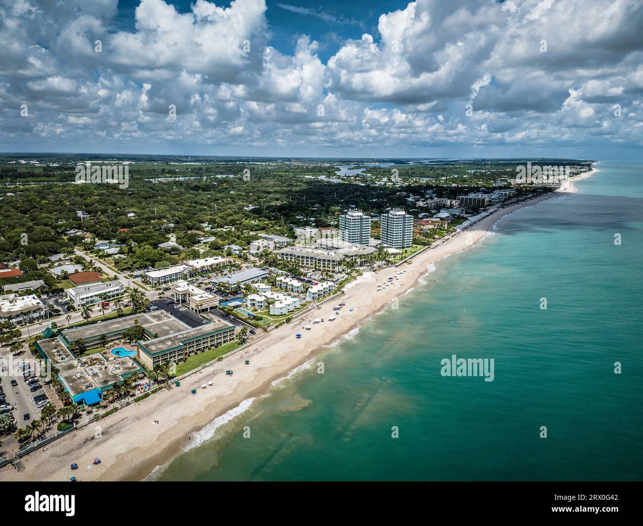 An aerial view of Vero Beach in Florida Stock Photo - Alamy