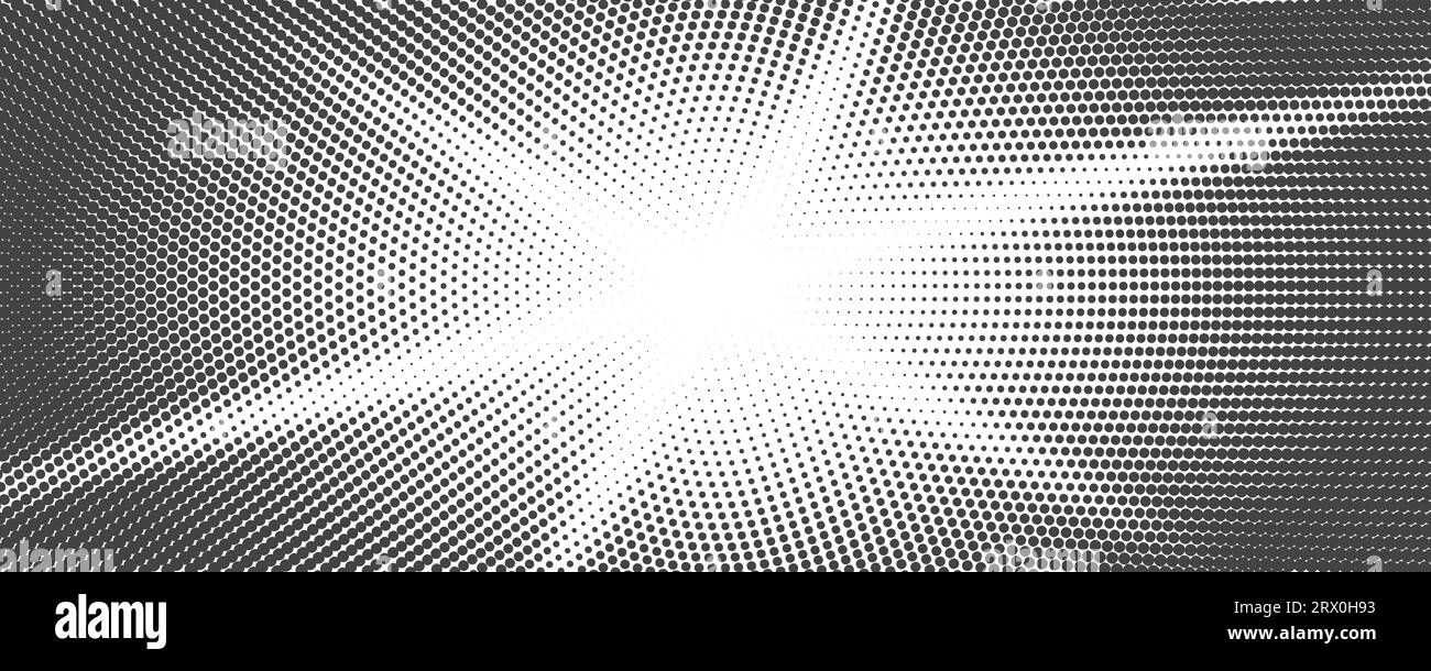 Sun rays halftone background. White and grey radial abstract comic ...