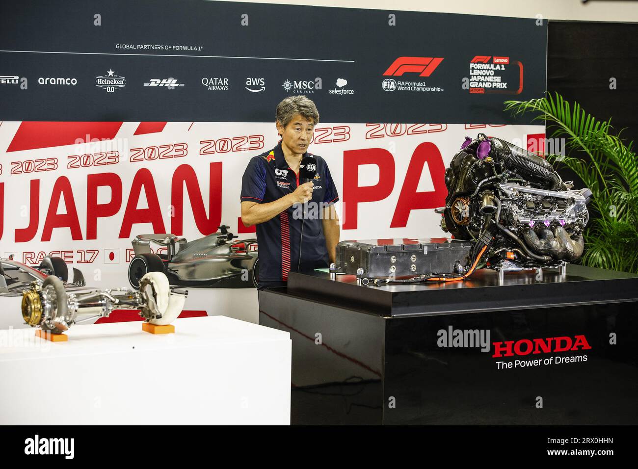 Japan. 22/09/2023. , Tetsushi Kakuda, F1 Project Leader, HRC at Honda HRC engine Power Unit ...