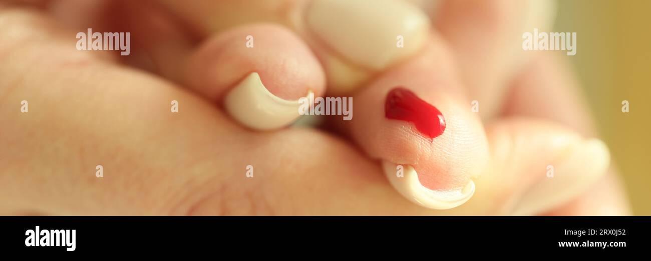 Blood droplet sugar test hi-res stock photography and images - Alamy