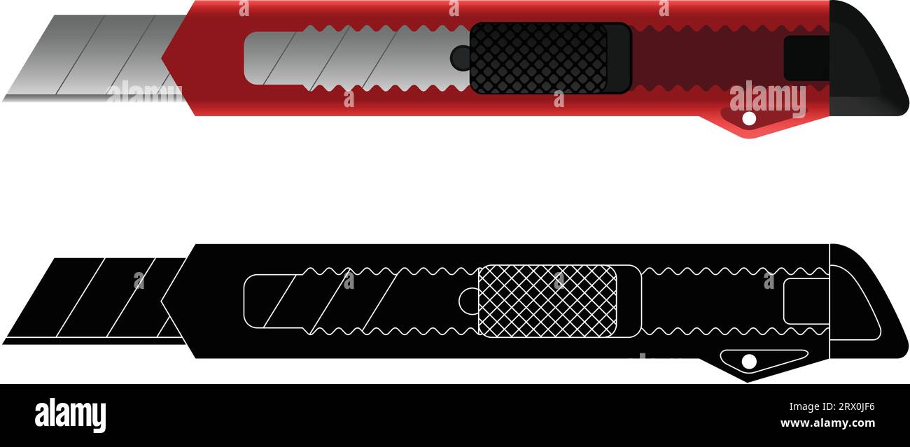Layered vector illustration of Paper Knife Stock Vector Image & Art - Alamy