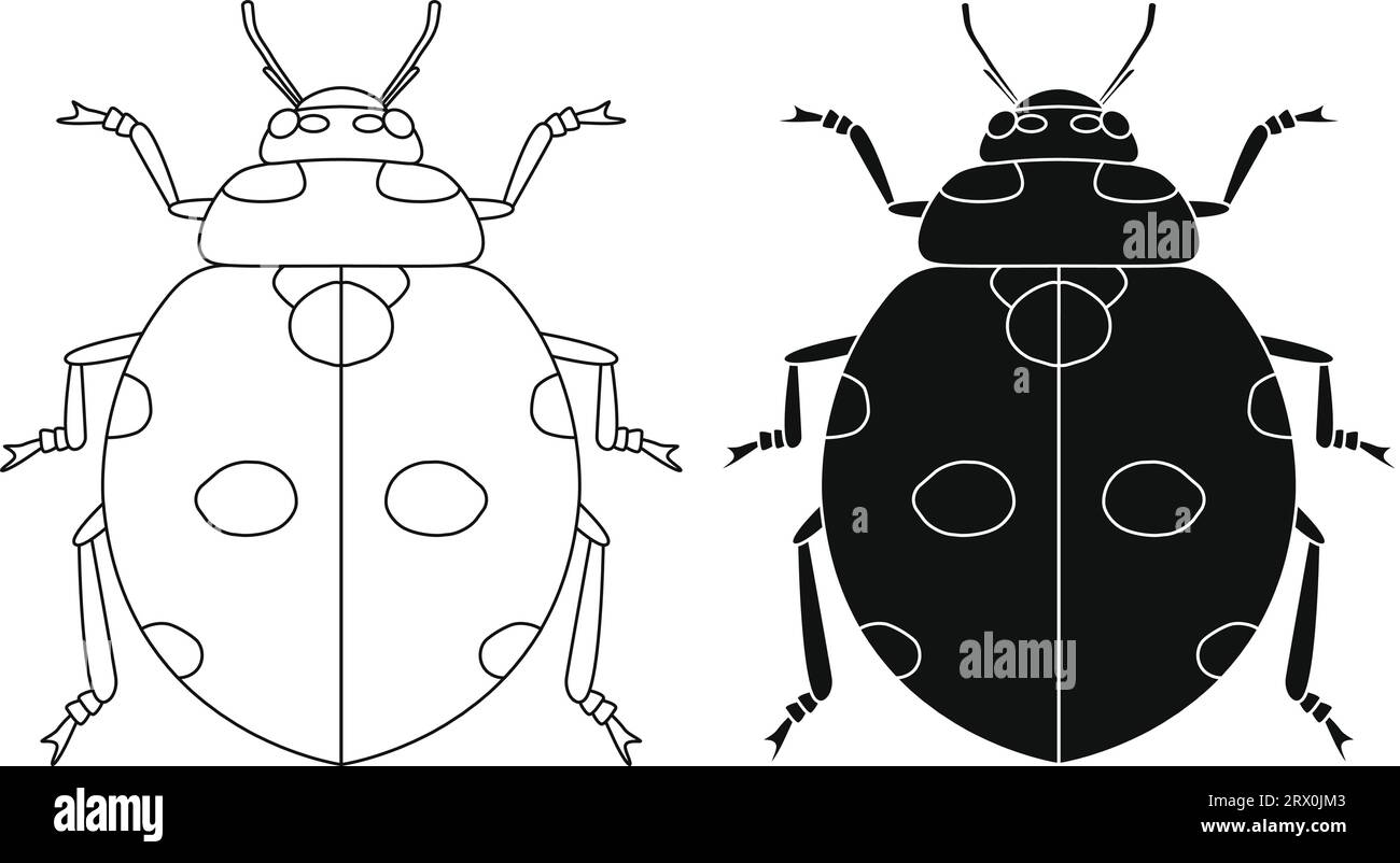 Layered editable vector illustration outline of ladybug Stock Vector ...