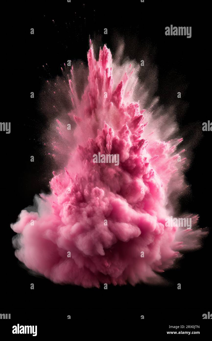 A chalk dust powder explosion on a dark background Stock Photo - Alamy
