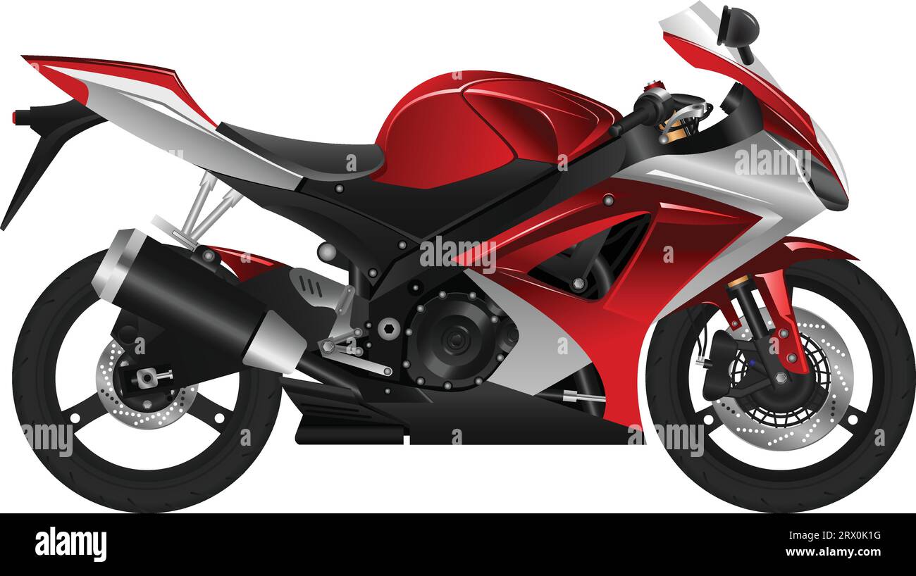 Layered vector illustration of Motorcycle Stock Vector Image & Art - Alamy