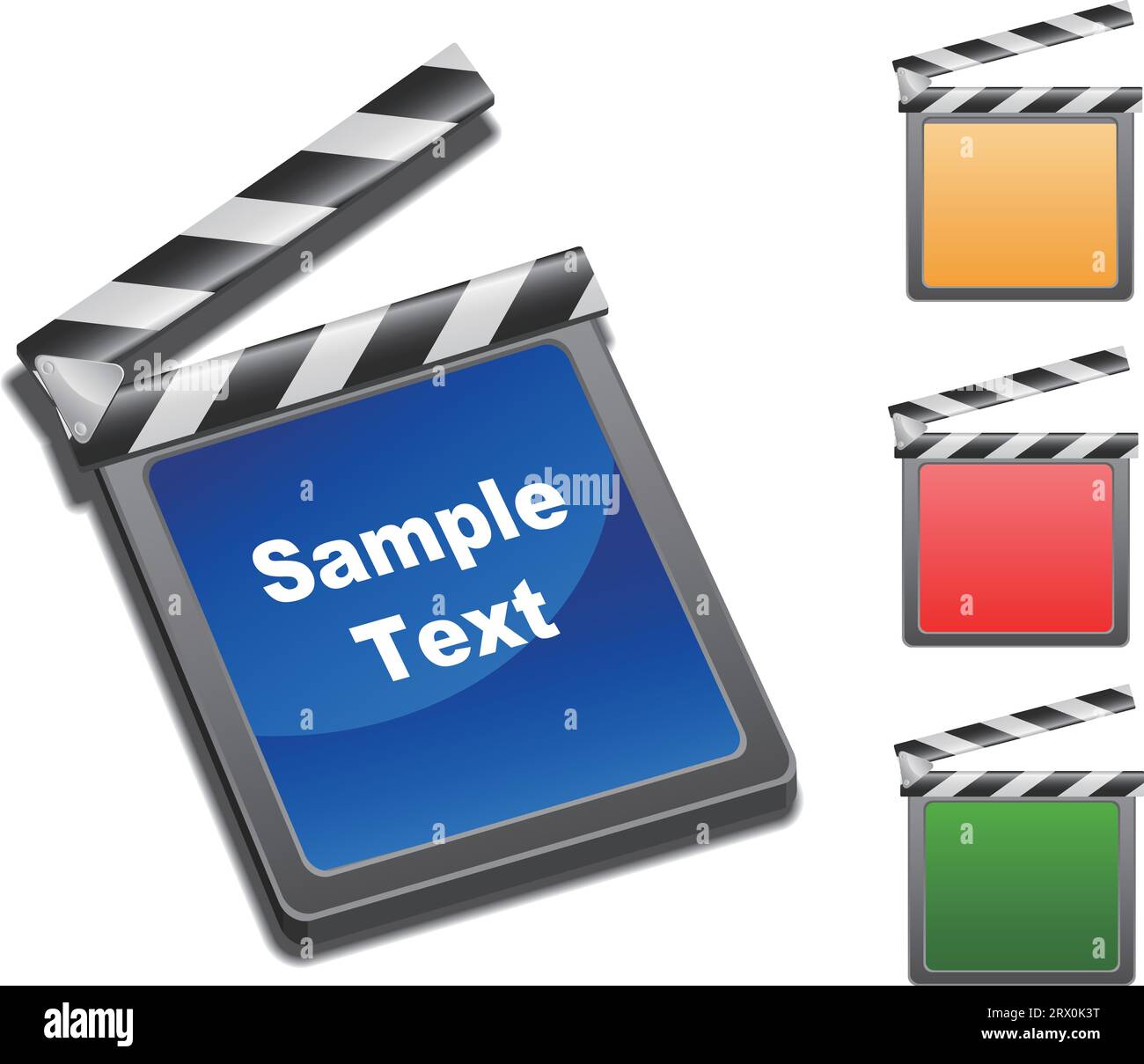 Layered vector illustration of Movie Clap with different color Stock ...