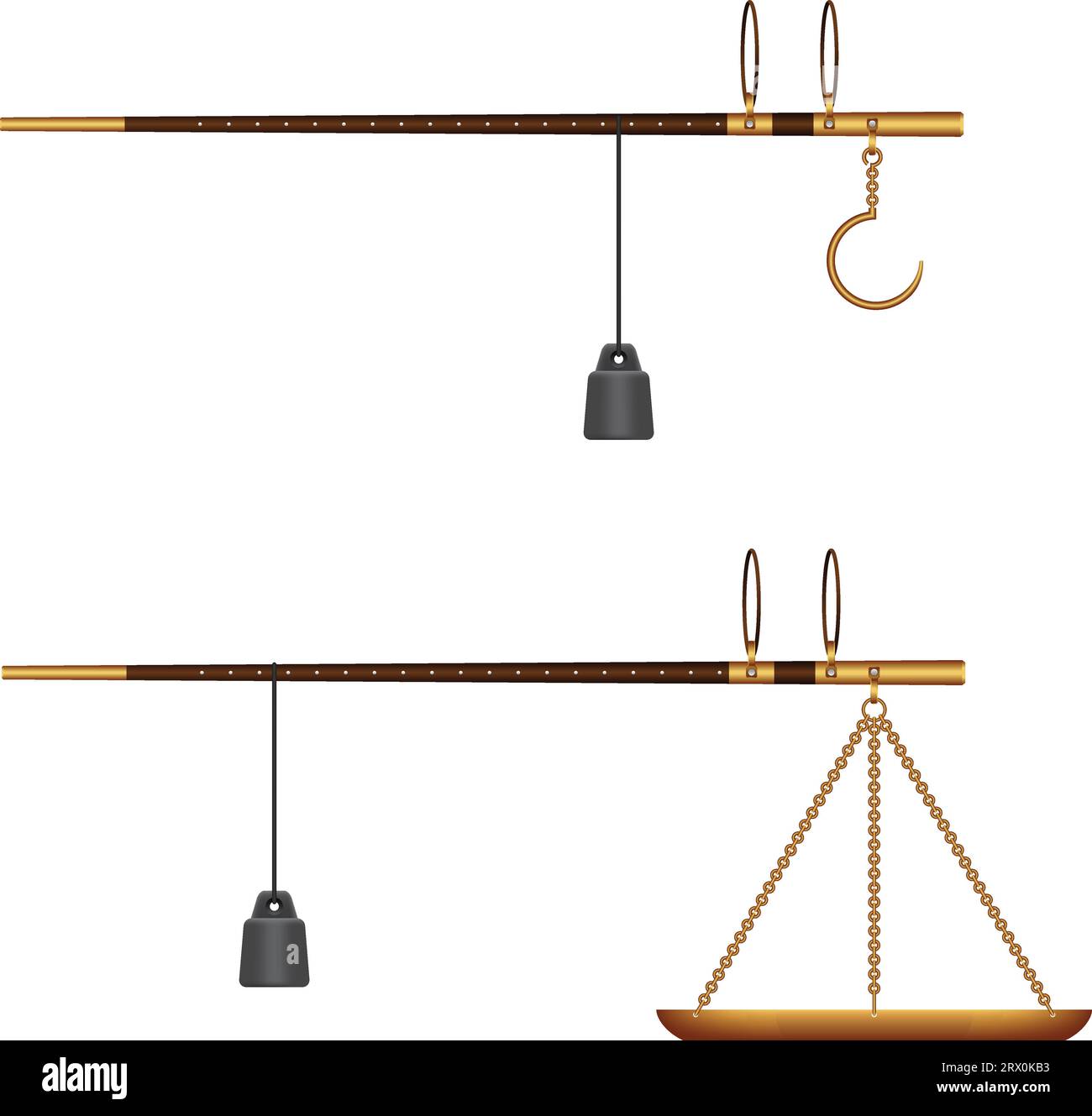 Steelyard scales Stock Vector Images - Alamy