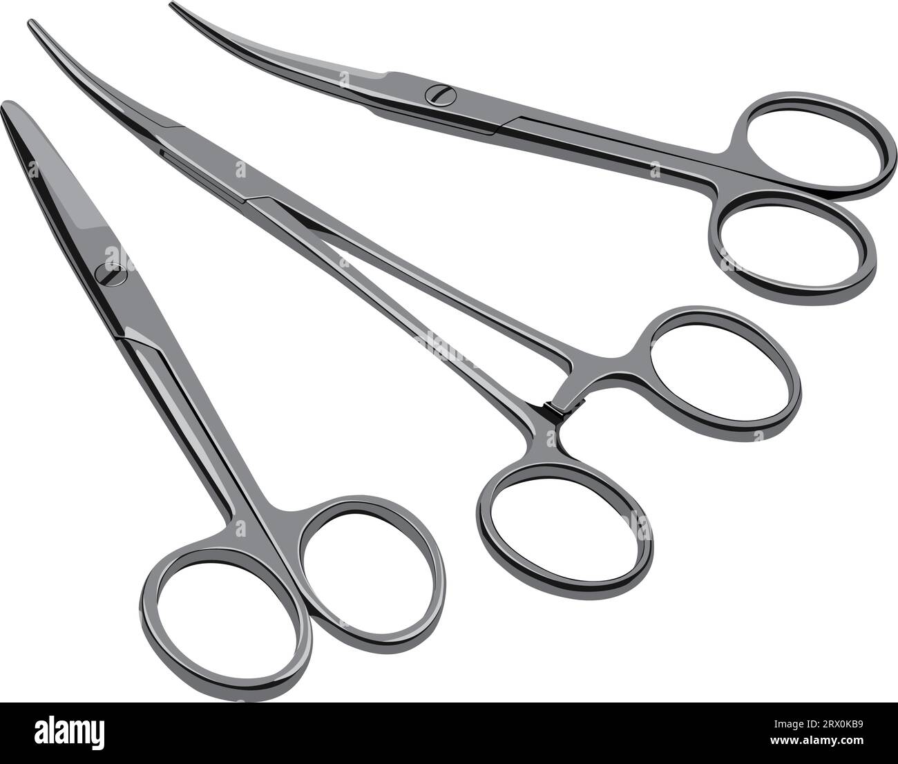 Vector illustration of isolated Medical Scissor Stock Vector Image ...