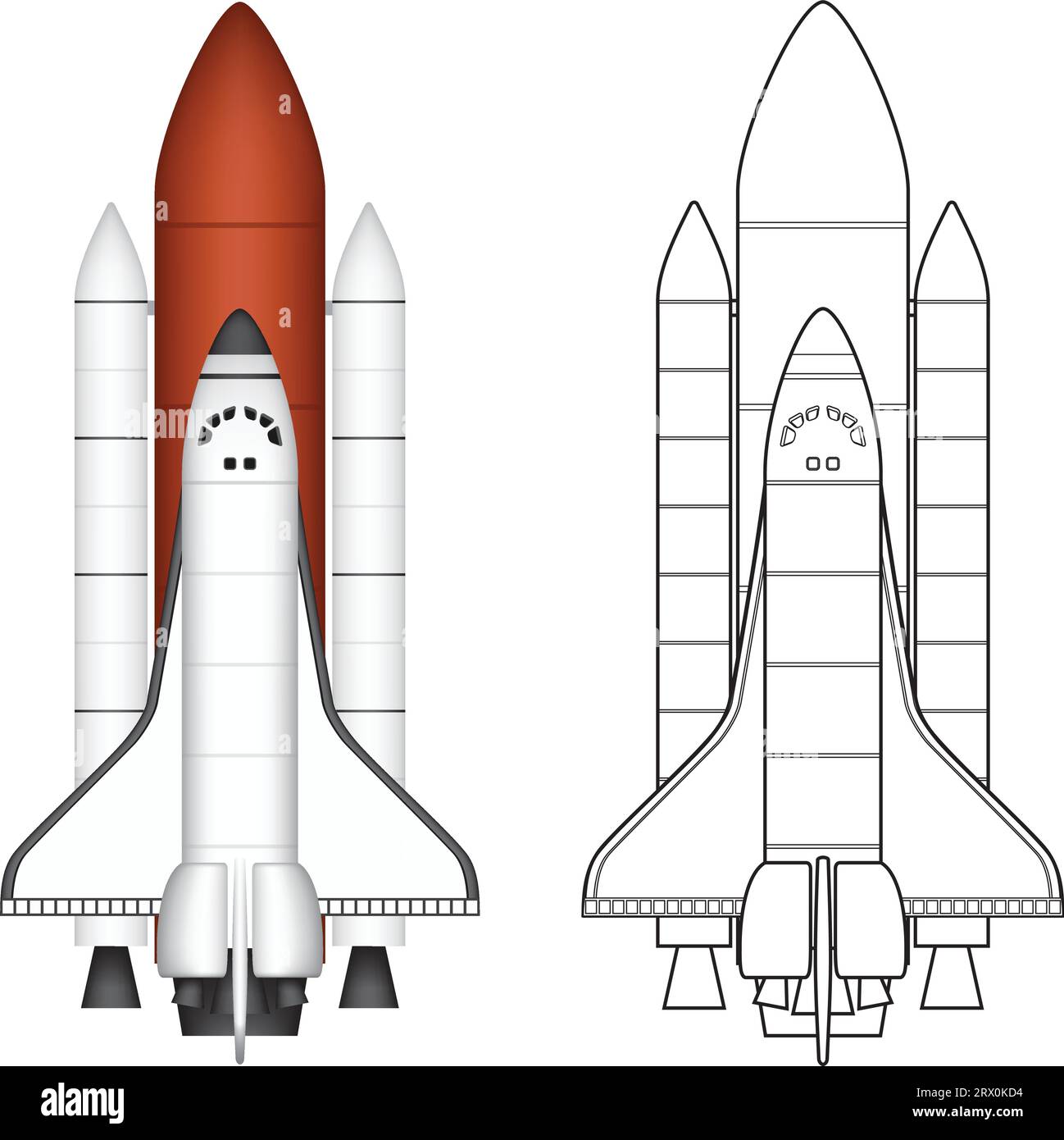 Layered vector illustration of Space Shuttle Stock Vector Image & Art ...