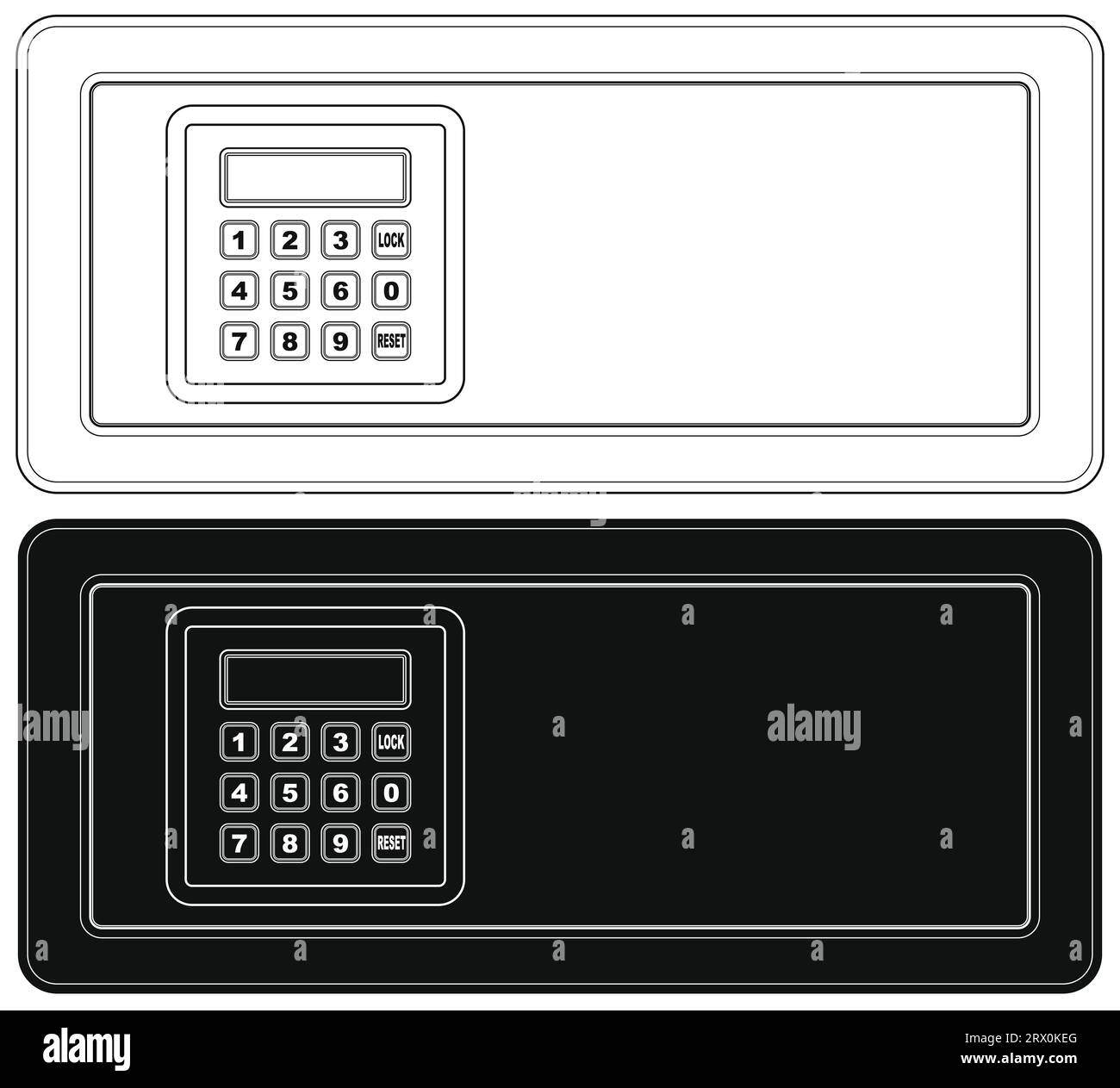 Layered editable vector illustration outline of Safe box, mainly used ...