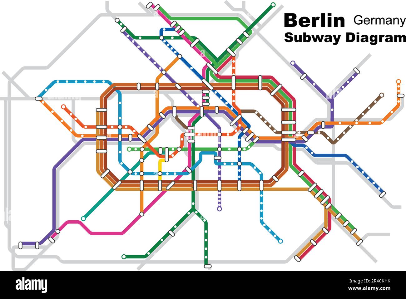 Berlin subway map Cut Out Stock Images & Pictures - Alamy